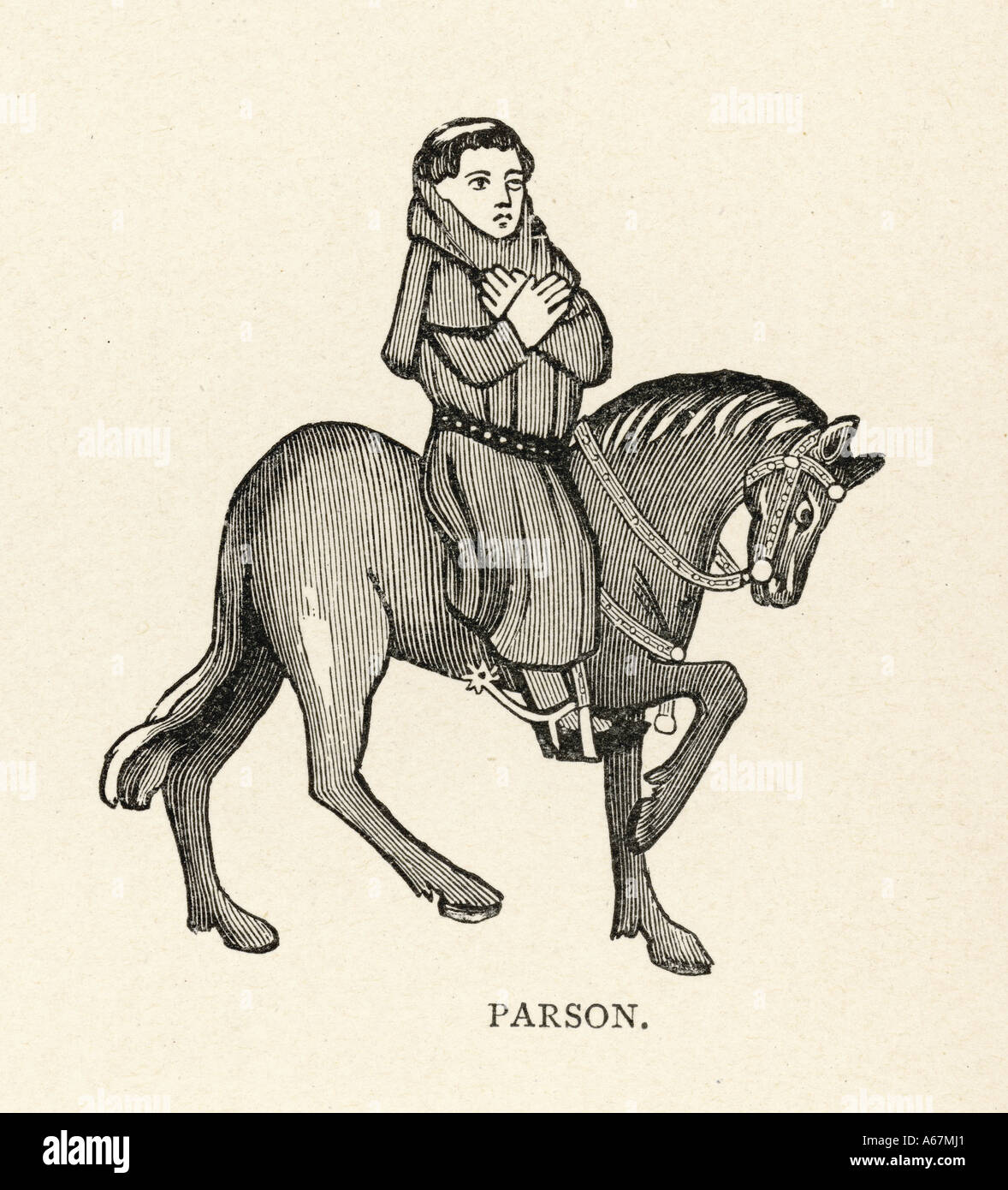 Chaucer The Parson Stock Photo - Alamy
