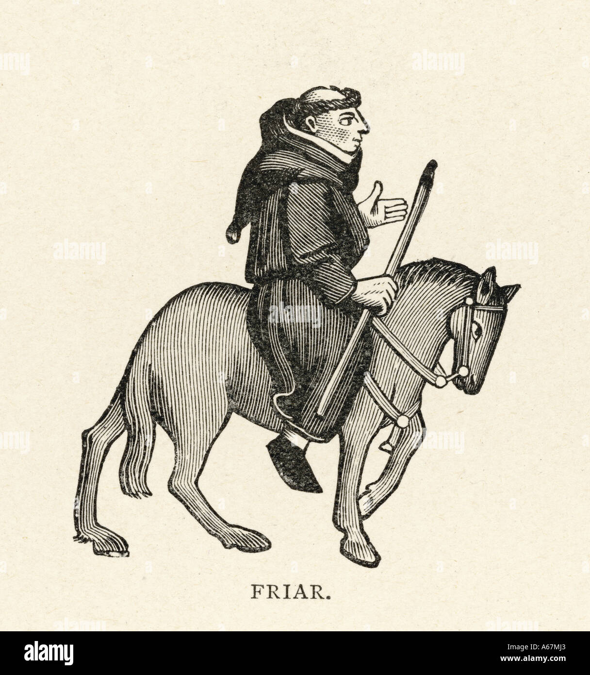 Chaucer The Friar Stock Photo - Alamy
