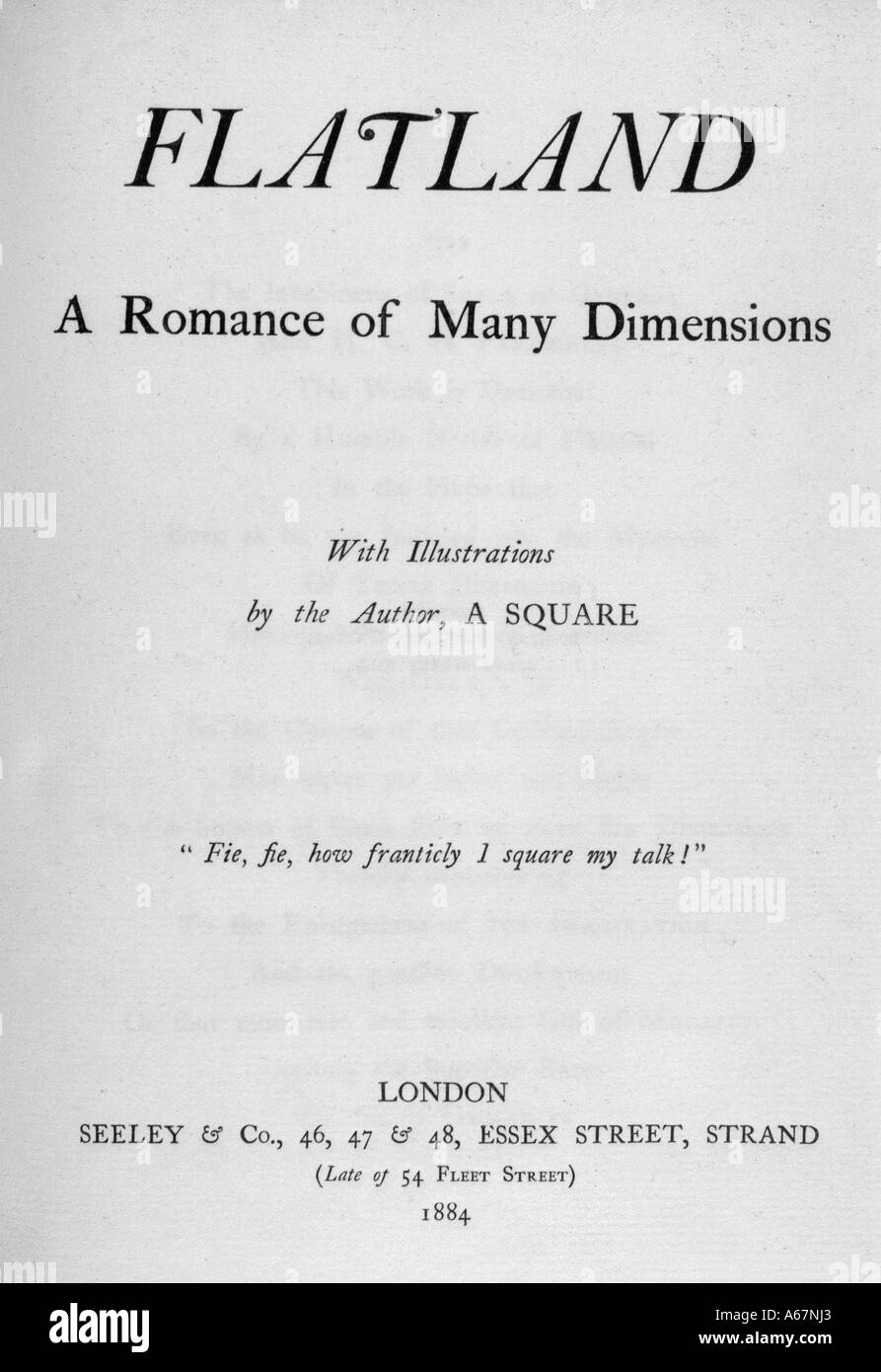 Flatland a romance of many dimensions hi-res stock photography and ...