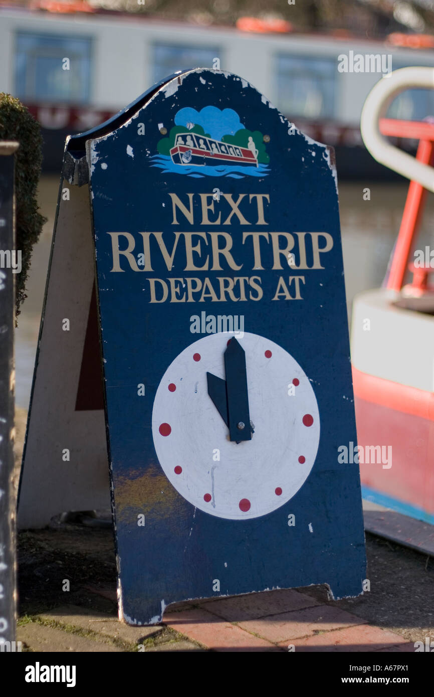 Boat trip sign Stock Photo - Alamy