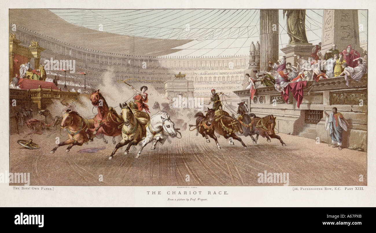 Roman Chariot Race Stock Photo - Alamy