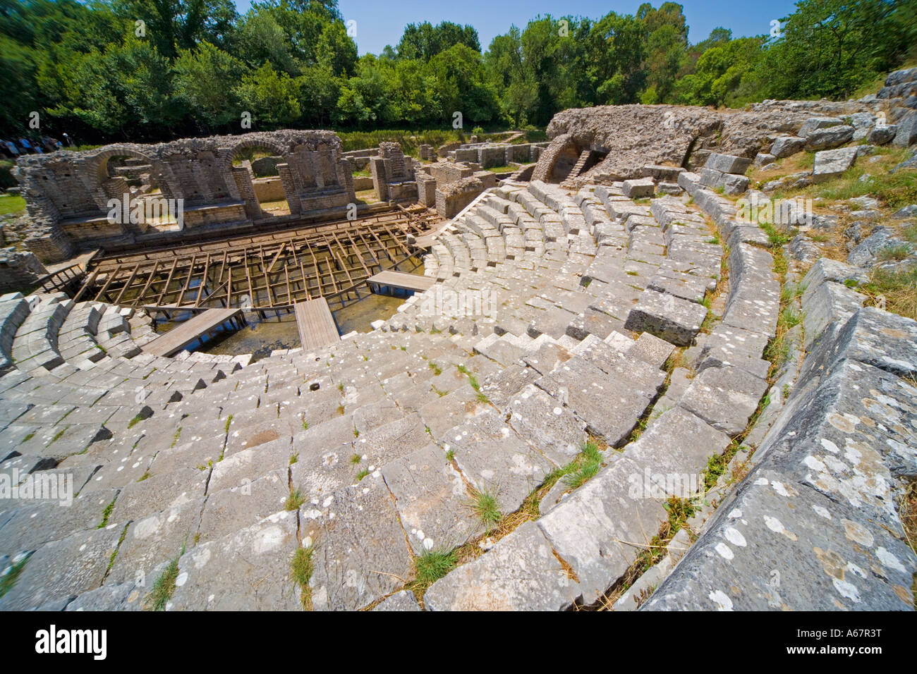 Amphitheatre ancient city of Butrint also known as Bothrotha near ...