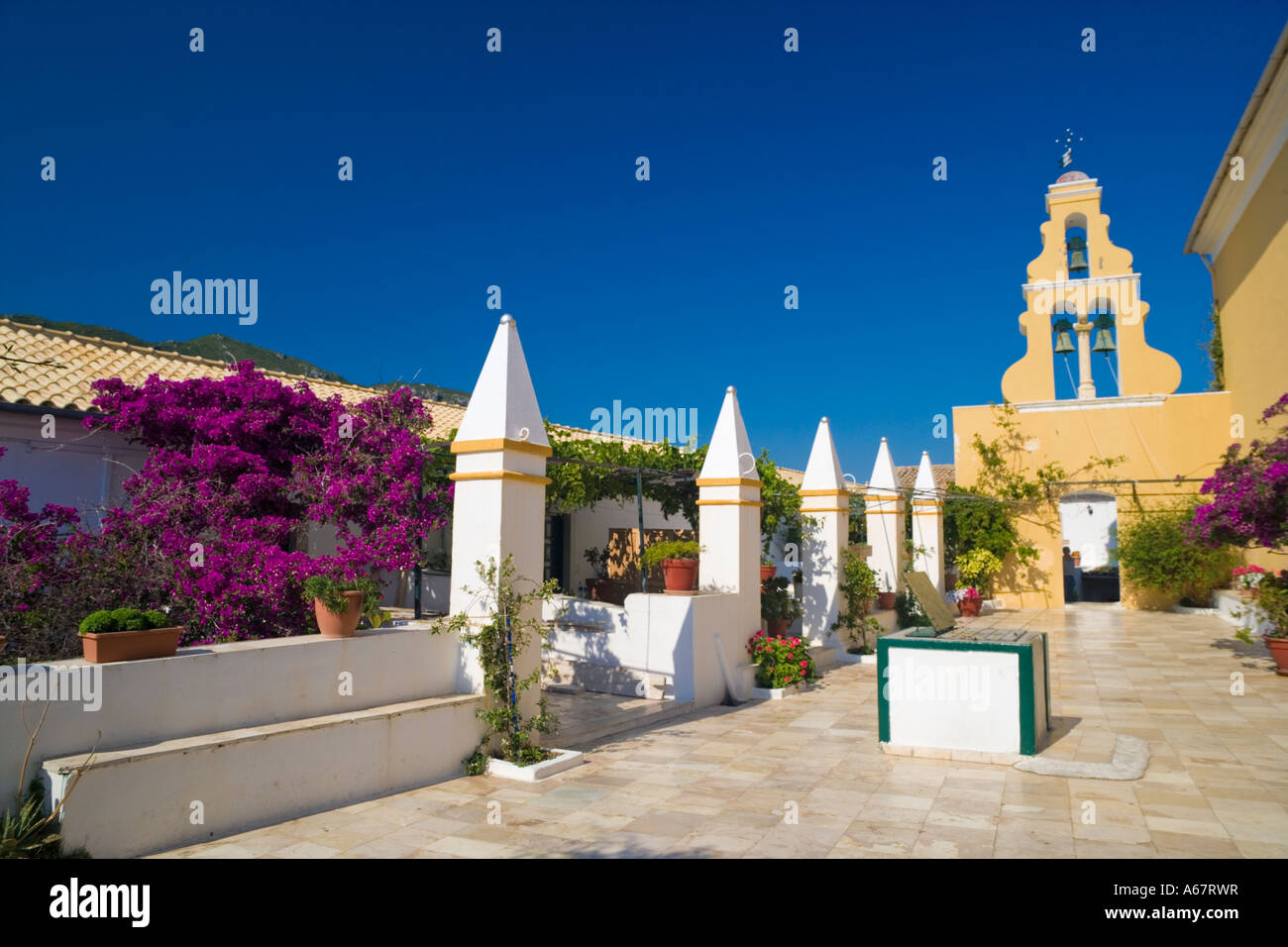 The Monastery of the Holy Virgin of Paleokastritsa Corfu Island Greece ...