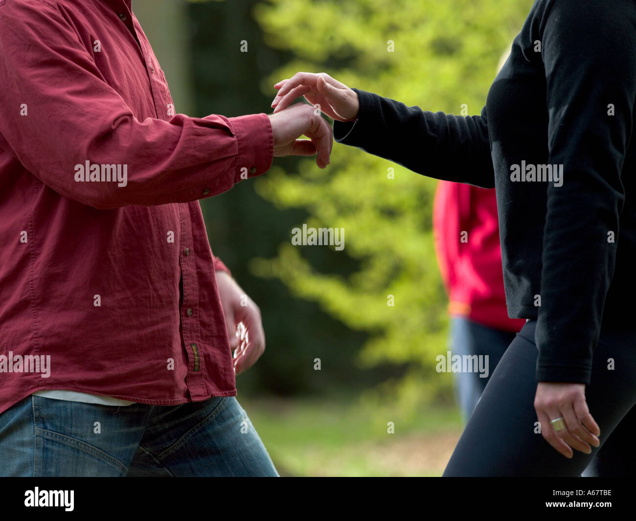 Two leaves touch touching hi-res stock photography and images - Alamy