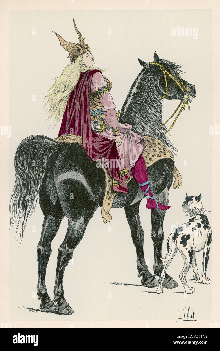 Ancient German Rider Stock Photo - Alamy