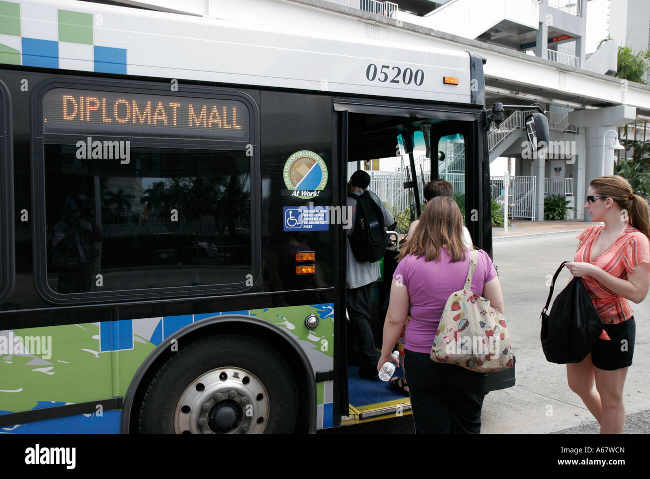 Miami Florida,Omni Station,Metrobus,public transportation,passengers ...
