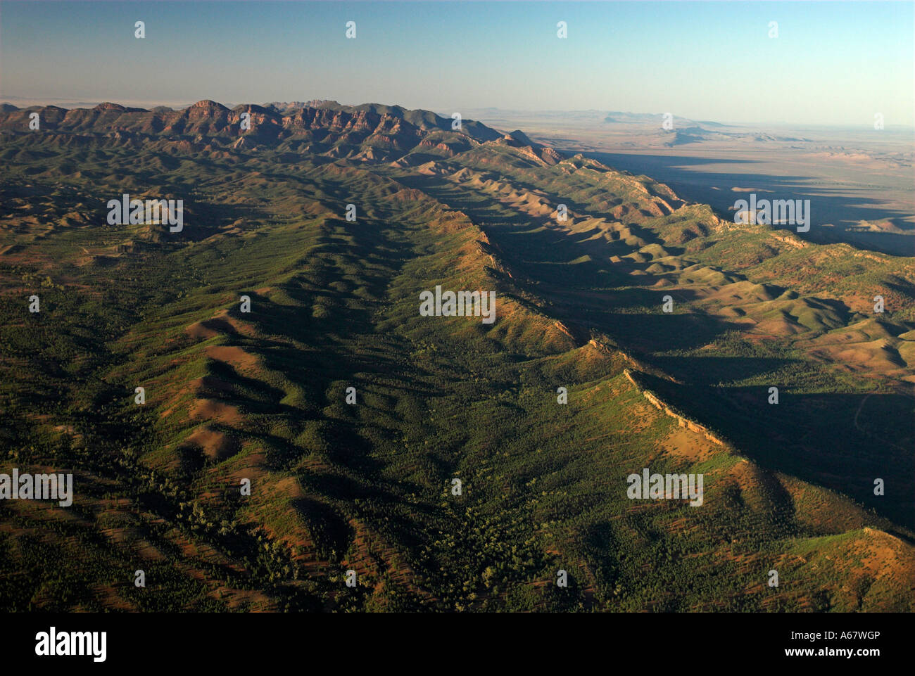 Aerial photo of the Flinders Ranges, South Australia, Australia Stock ...