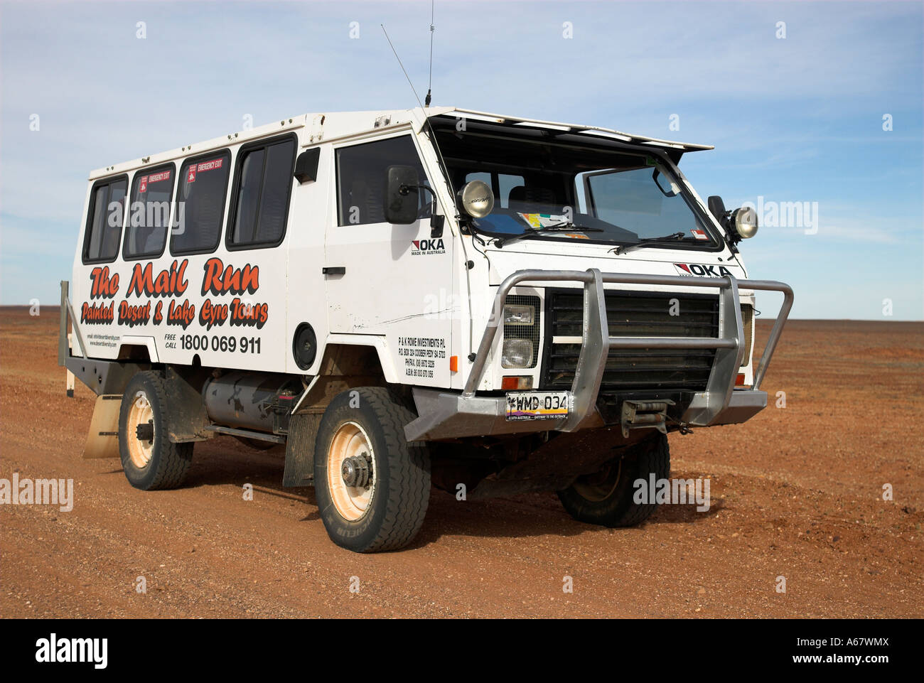 Mail truck of the mail run in Coober Pedy, South Australia, Australia ...