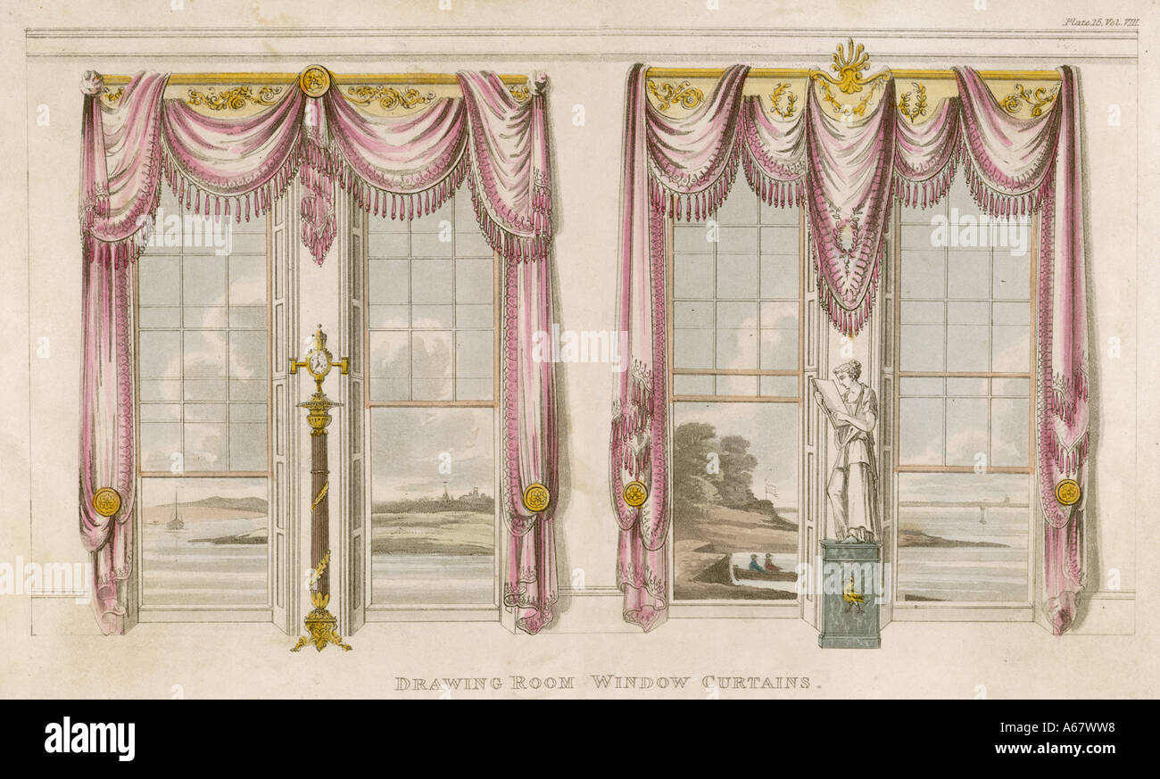 Classical Curtains 3 Stock Photo - Alamy