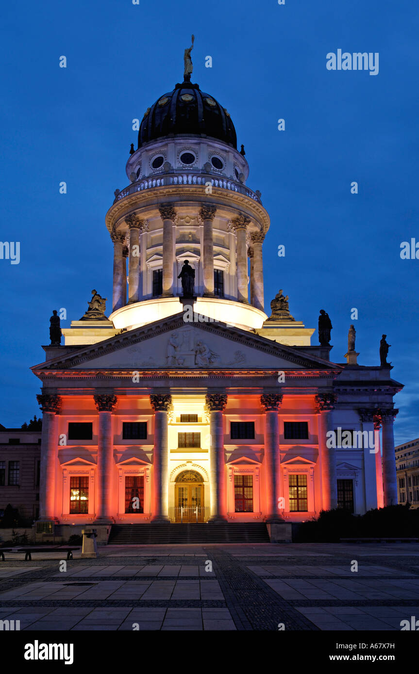 Illuminated french dome during festival of lights in berlin, berlin ...