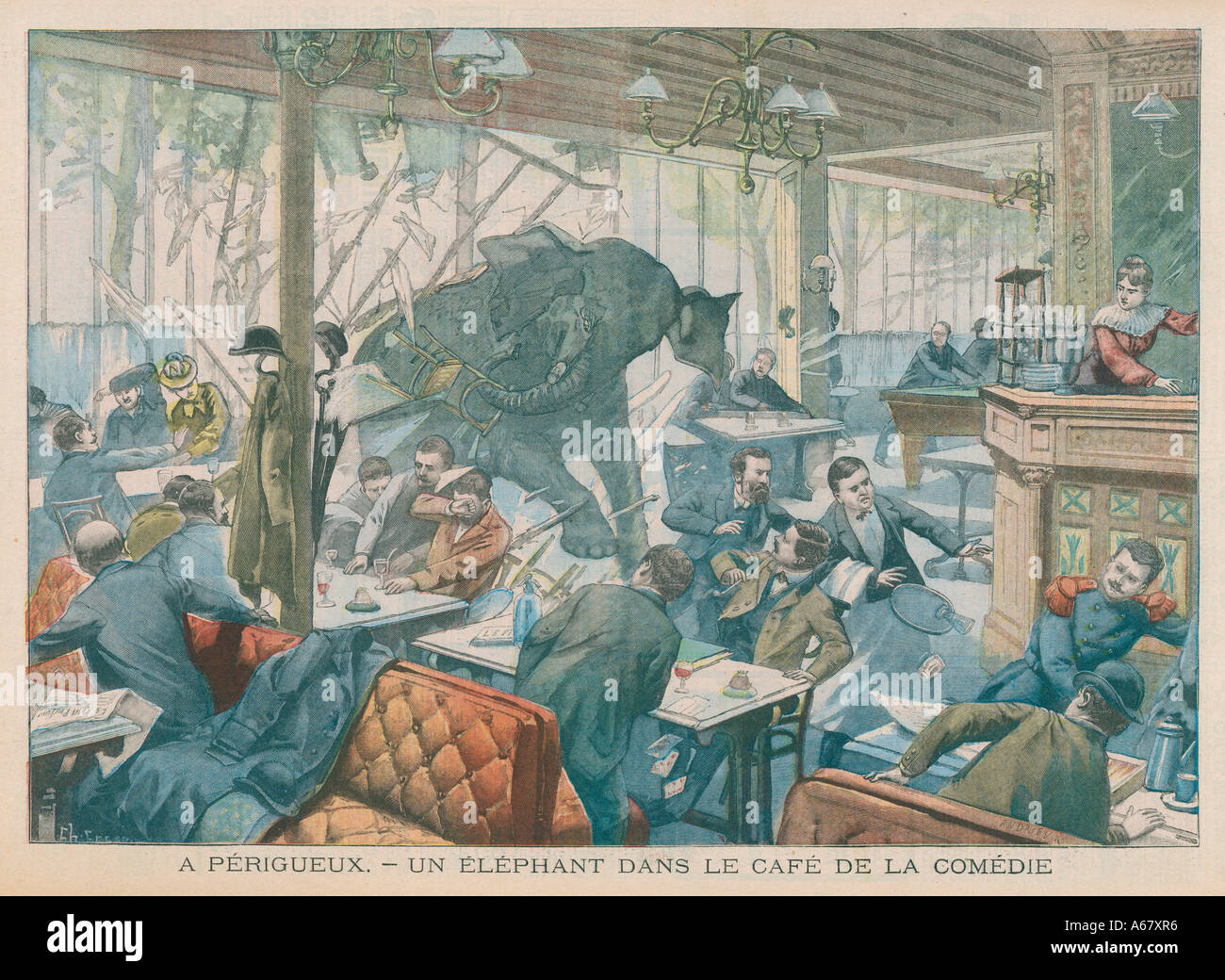 Elephant Cafe 1905 Stock Photo - Alamy