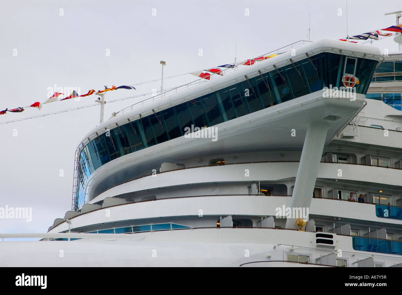 Stock photograph of the bridge of the cruise liner Sapphire Princess ...