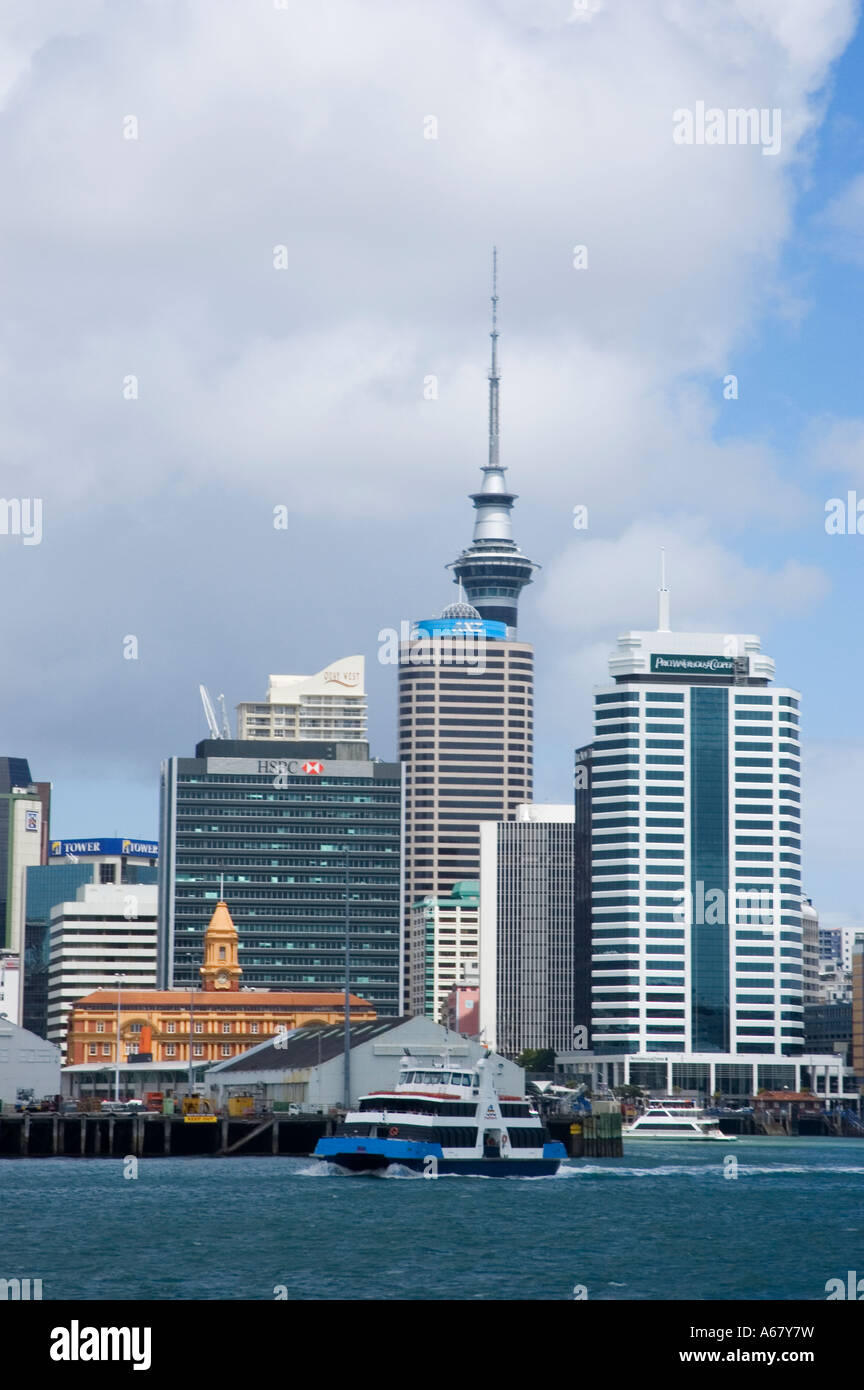 Stock photograph of a ferry on the harbour in Auckland, New Zealand ...