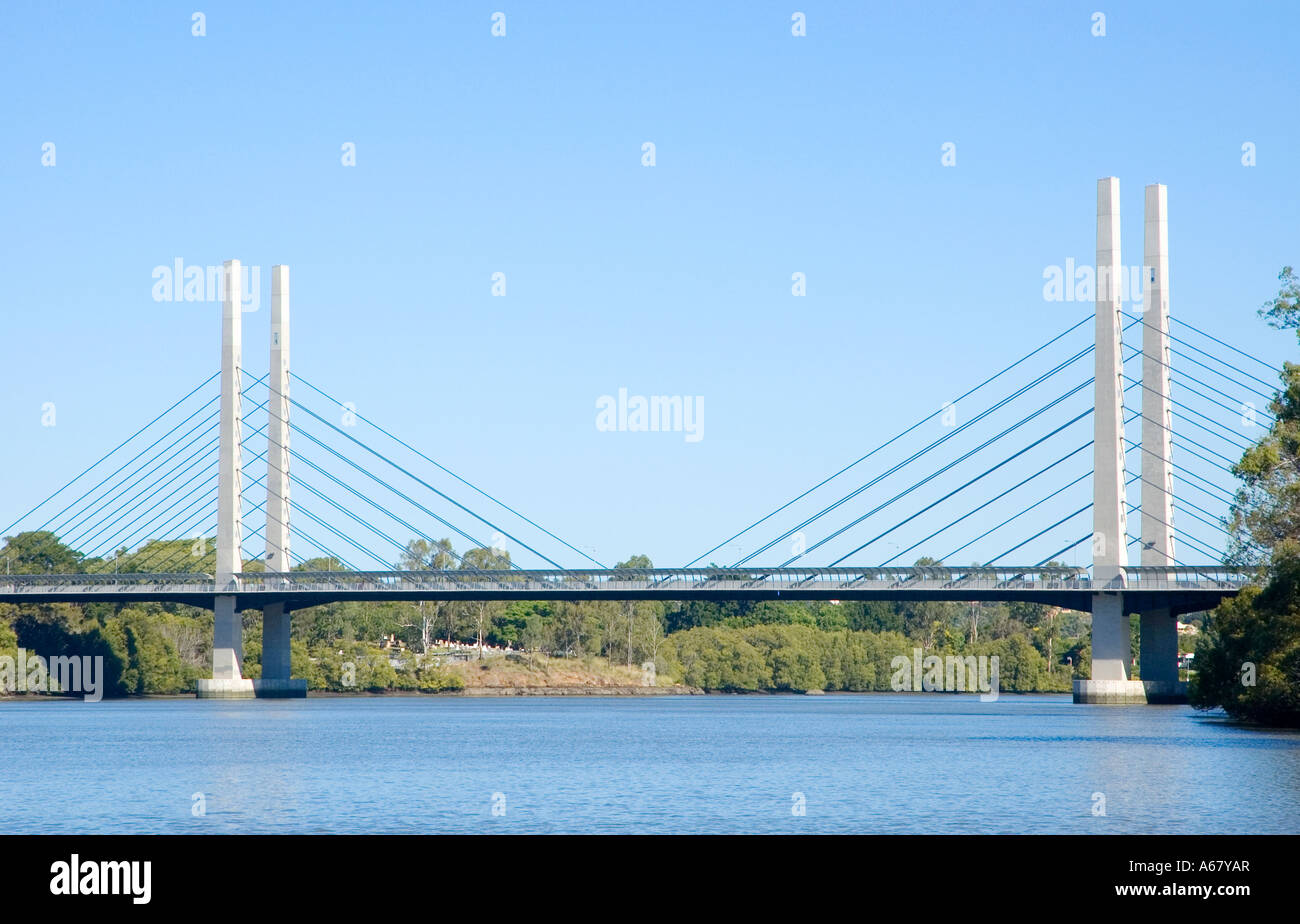 Stock photograph of the new Eleanor Schonell Bridge, Brisbane, Queensland, Australia. 2007 Stock ...