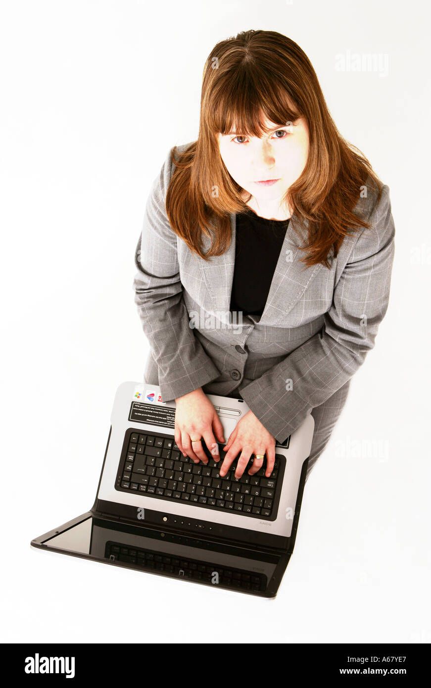 Business women using laptop computer Stock Photo - Alamy
