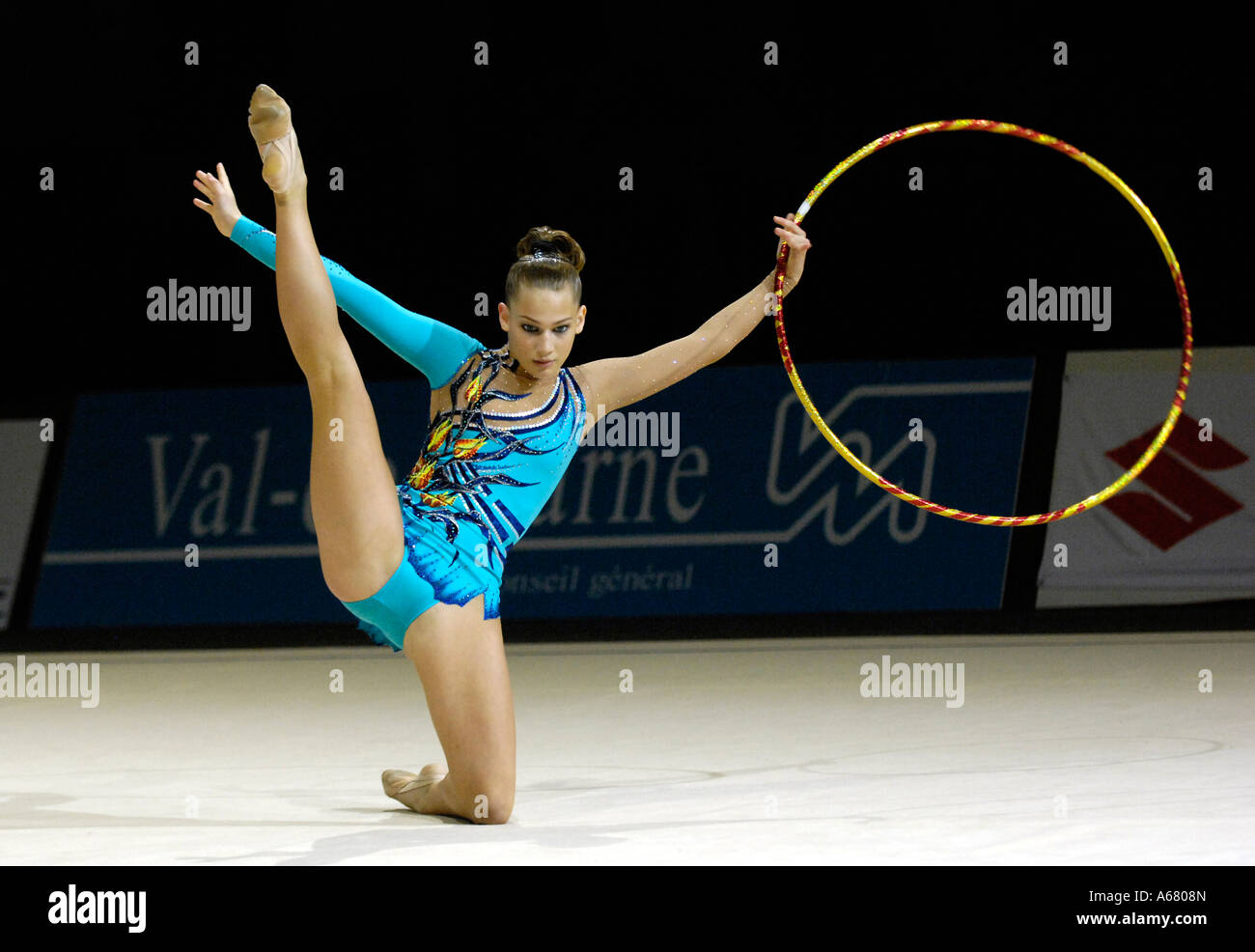Rhythmic gymnastics girl hoop hi-res stock photography and images - Alamy