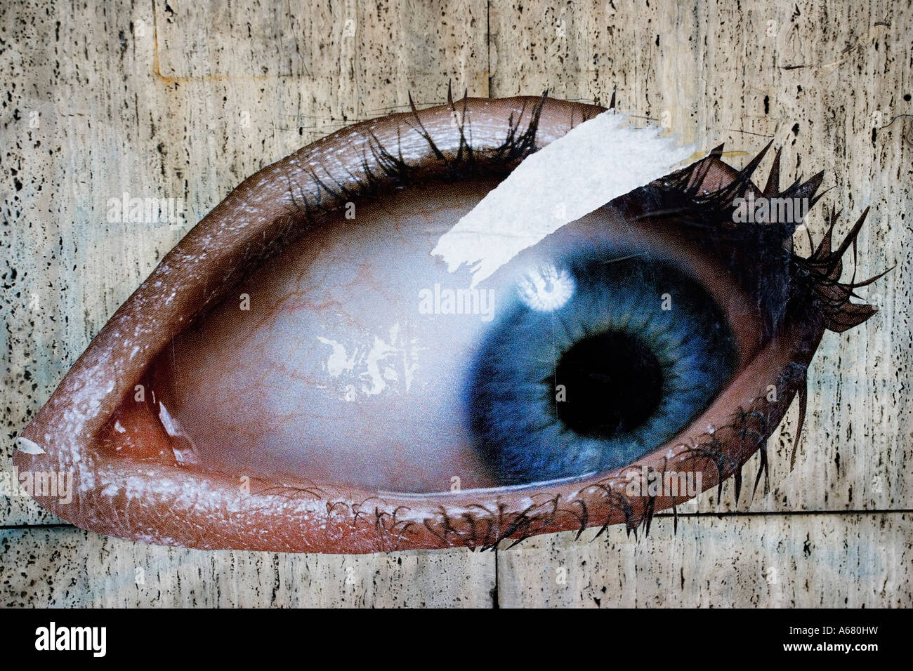 Poster with an eye Stock Photo - Alamy