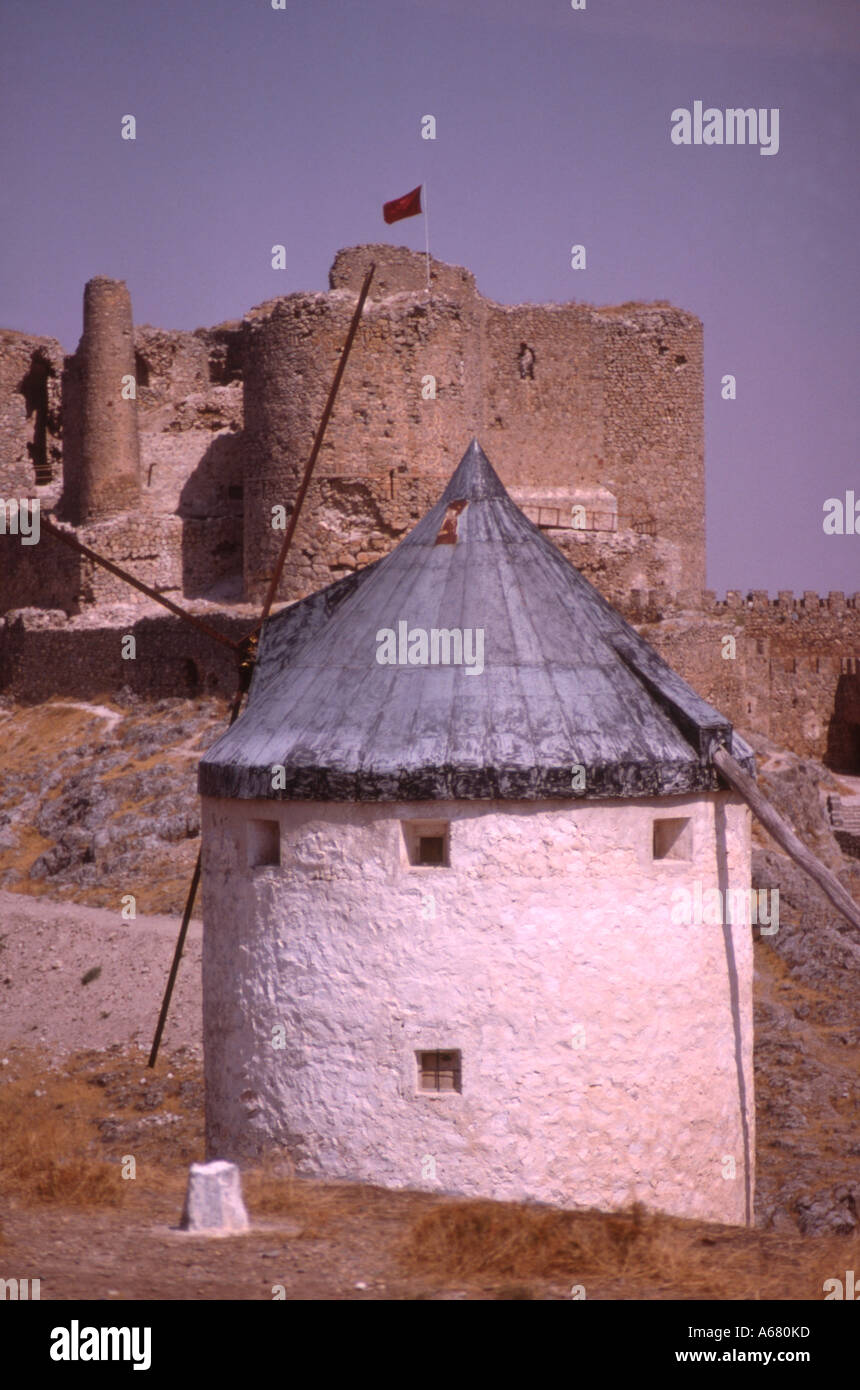 Windmills in Don Quixote country, New Castile, Spain Stock Photo - Alamy