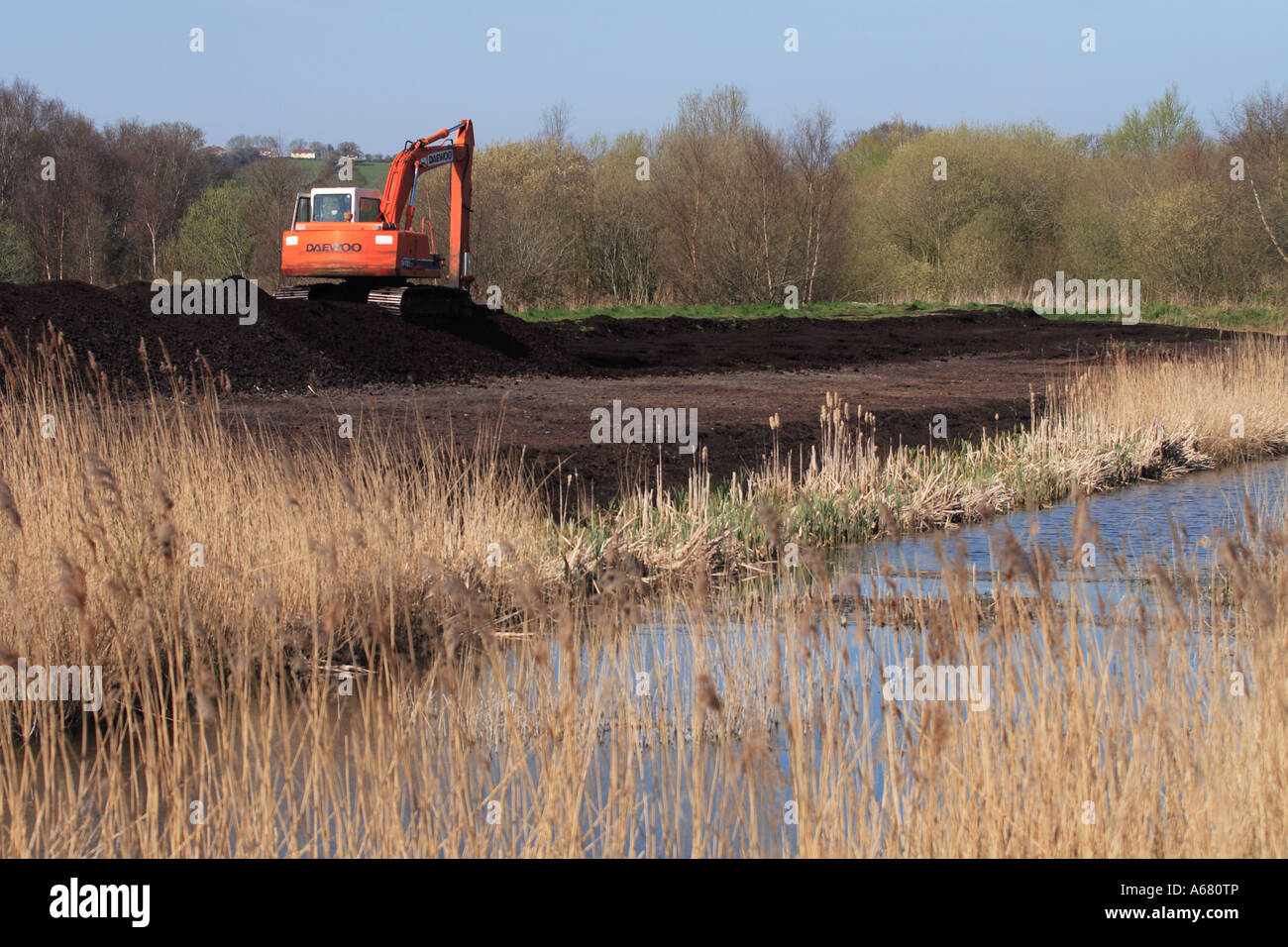 Peat digging on the Somerset Levels near Westhay Stock Photo - Alamy
