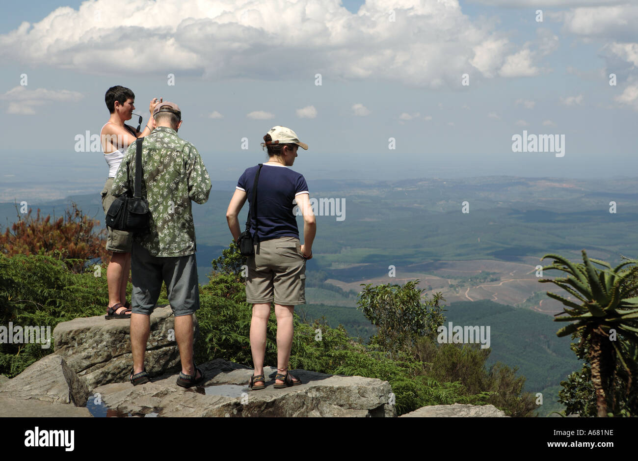 People enjoying view at God’s Window Mpumalanga Province South Africa ...