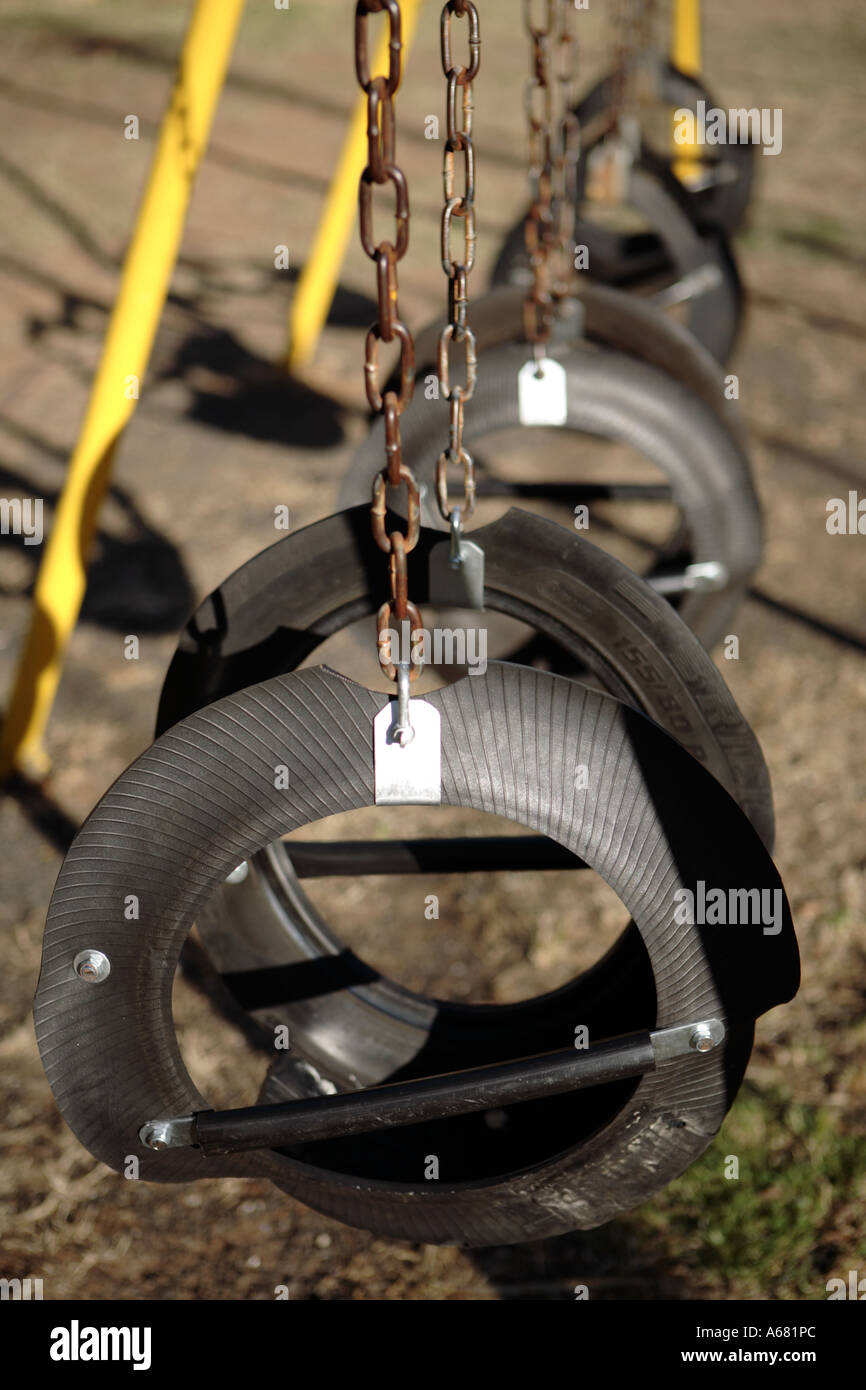 Recycled tires playground hi-res stock photography and images - Alamy