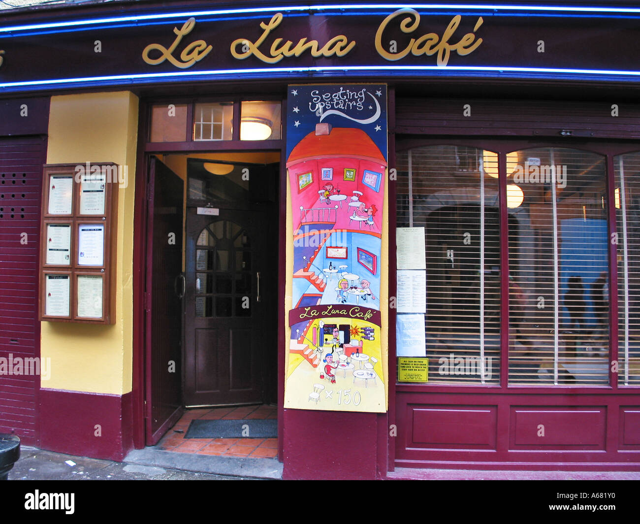 entrance of La Luna Cafe Dublin Ireland Stock Photo - Alamy