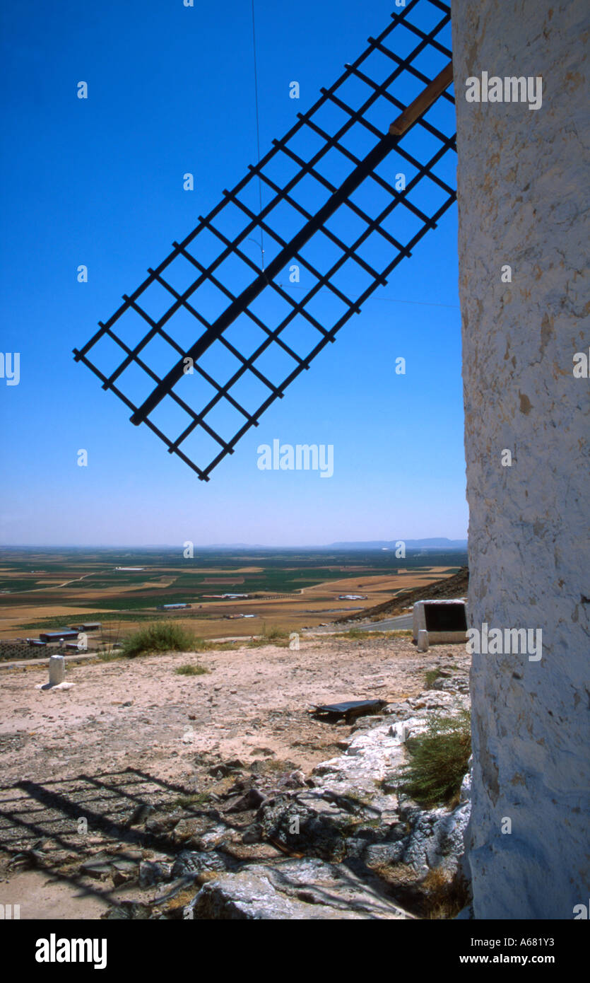 Windmills at Consuegra, Don Quixote country in New Castile, Spain Stock ...