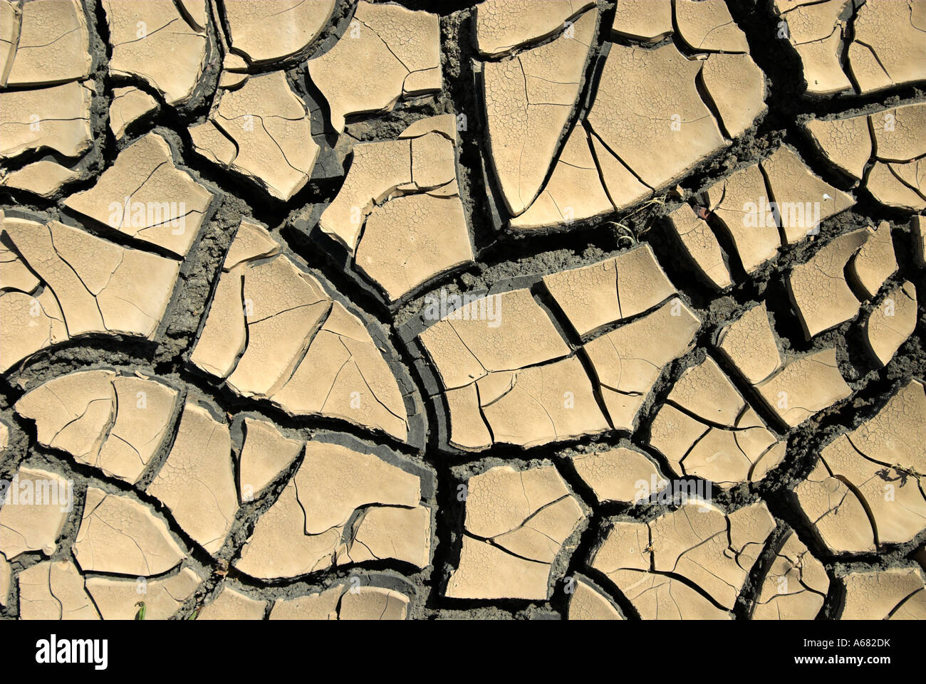 Dry soil in the outback near Coober Pedy, South Australia, Australia ...
