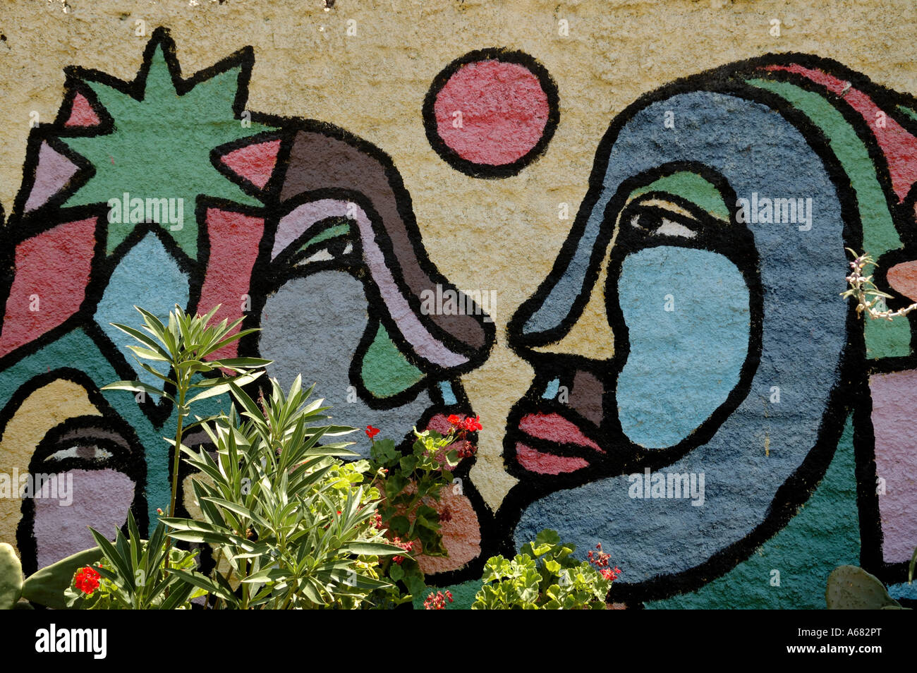 Beautiful wall painting Chile Stock Photo - Alamy