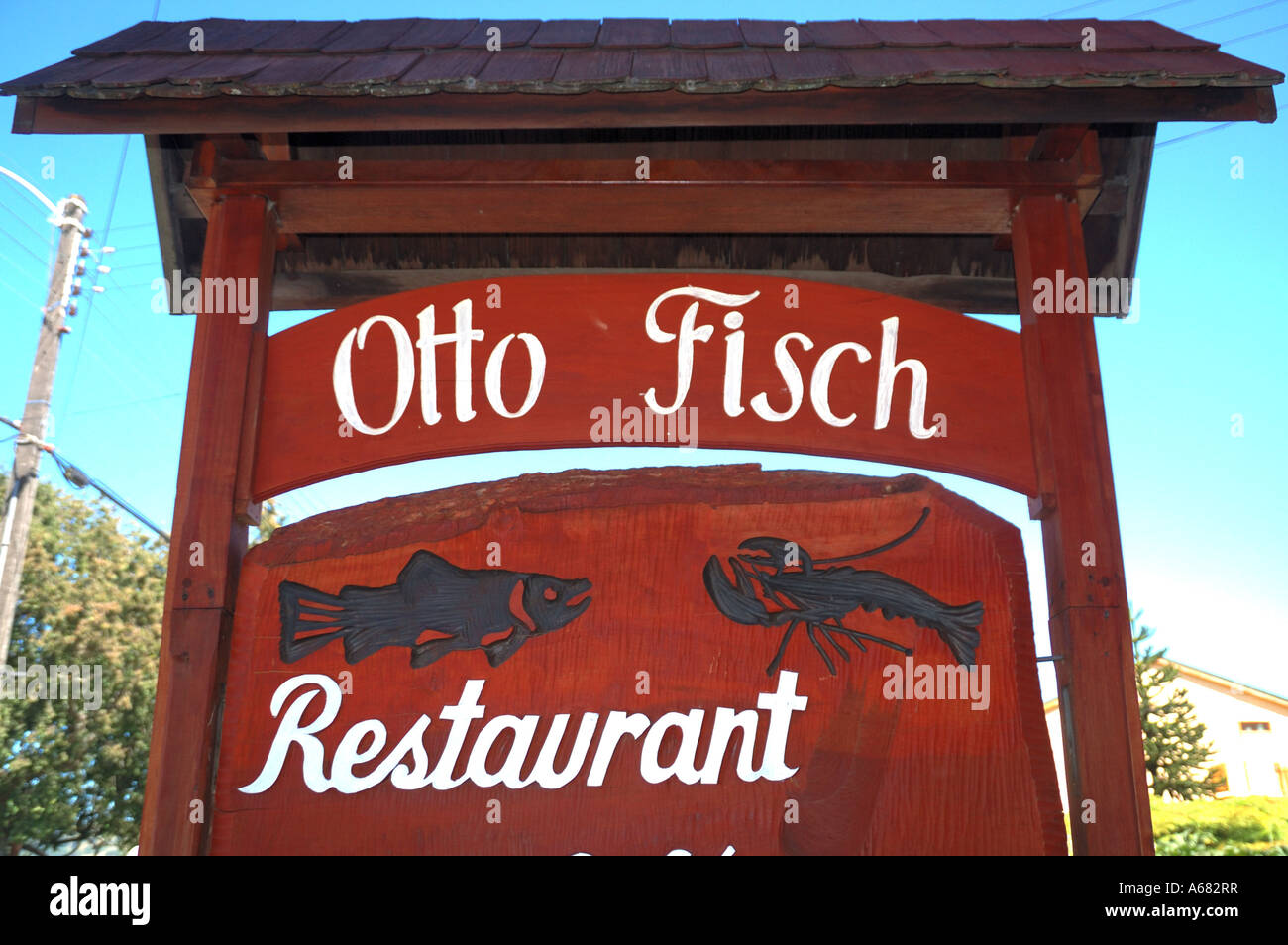 Fish gastronomy named Otto Fisch Chile Stock Photo - Alamy