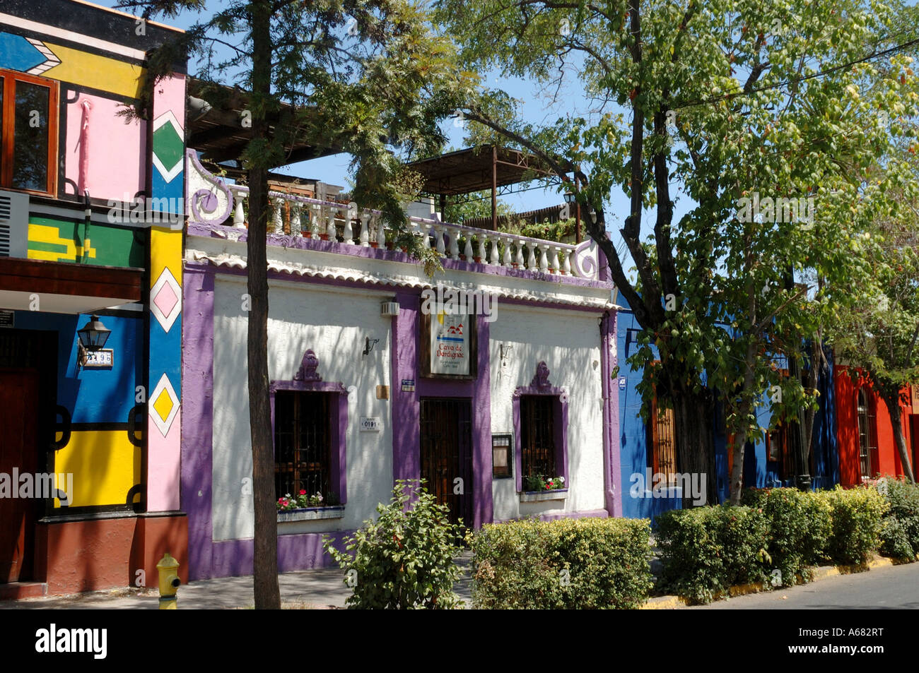 Colourful houses in Chile Stock Photo - Alamy