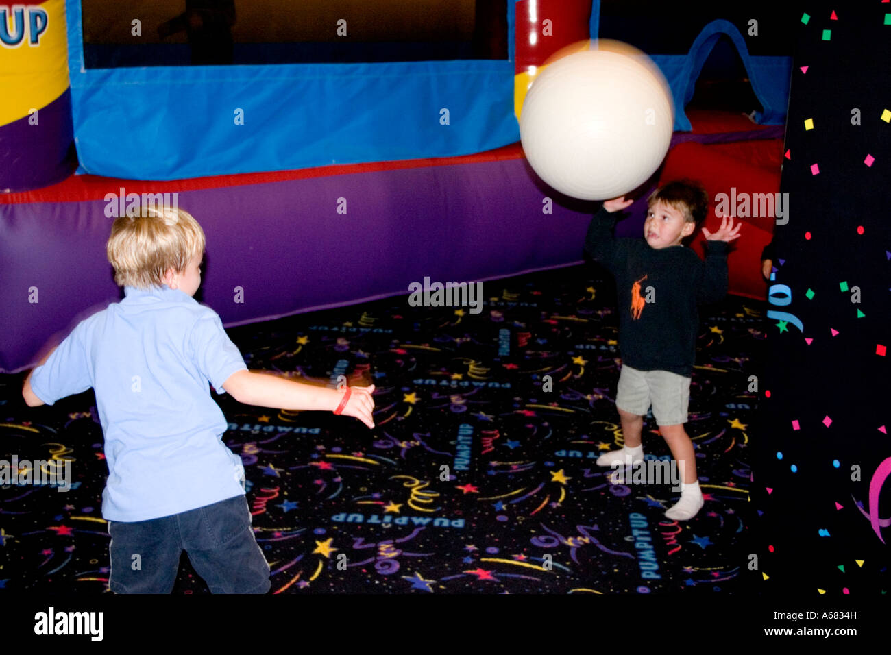 Brothers bouncing ball at Pump It Up - The Inflatable Party Zone ...