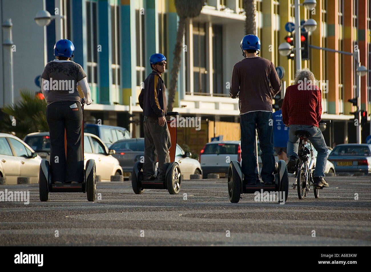 People on a Segway two-wheeled, self-balancing personal transporter ...