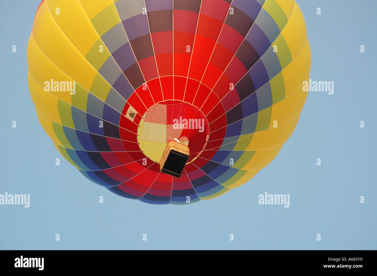 Hot air balloon seen from below Stock Photo - Alamy