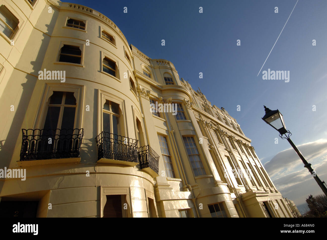 A graceful Regency terrace of seafront houses in Brunswick Place ...