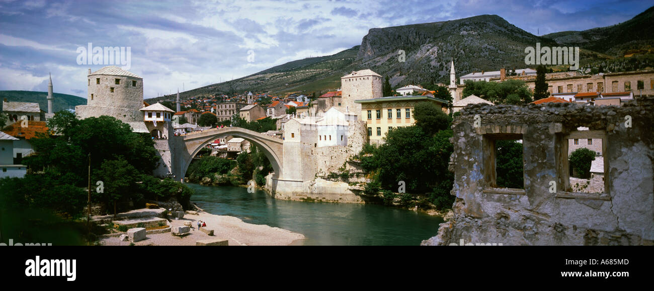 Rebuilt Old Bridge at Mostar Stock Photo - Alamy