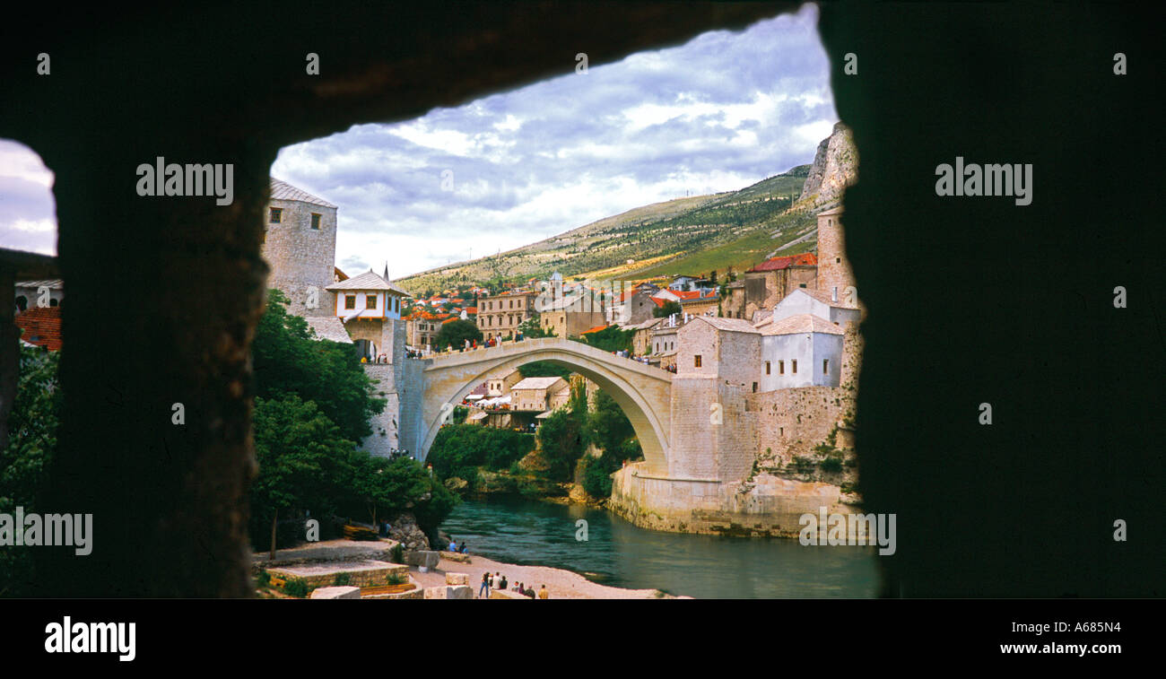 Rebuilt Old Bridge at Mostar Stock Photo - Alamy