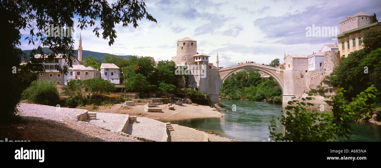 Rebuilt Old Bridge at Mostar Stock Photo - Alamy
