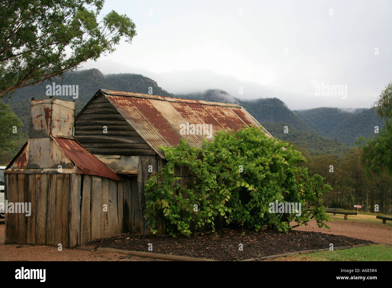 A Traditional Australian Slab hut These huts were constructed by early ...