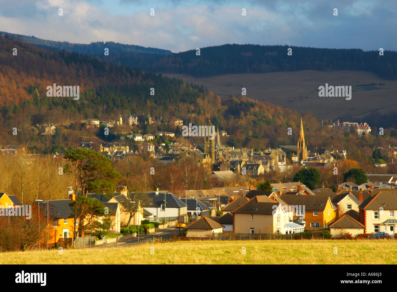 Scotland, Scottish Border, Peebles. The Scottish Borders town of ...