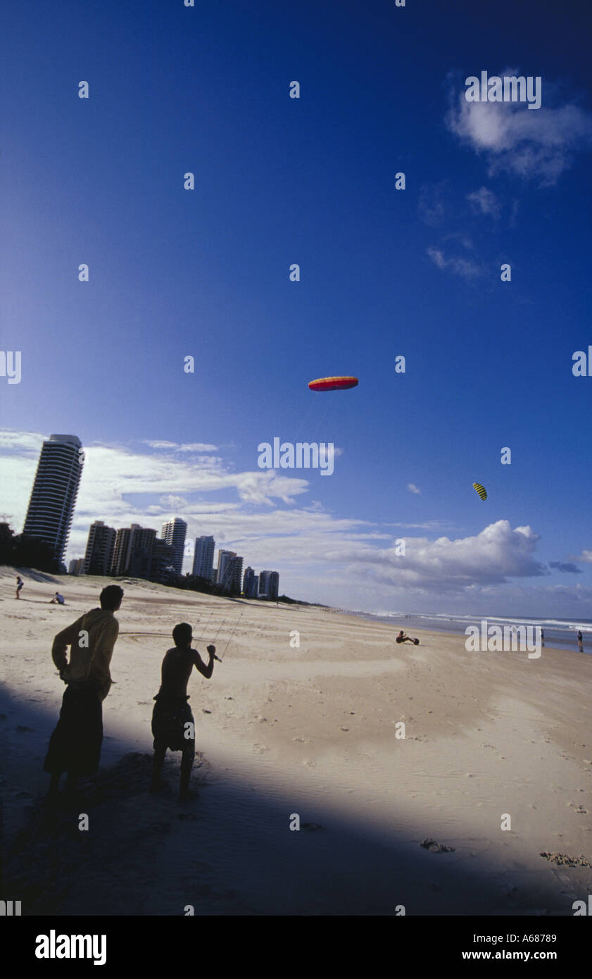 Boys playing with kites Stock Photo - Alamy
