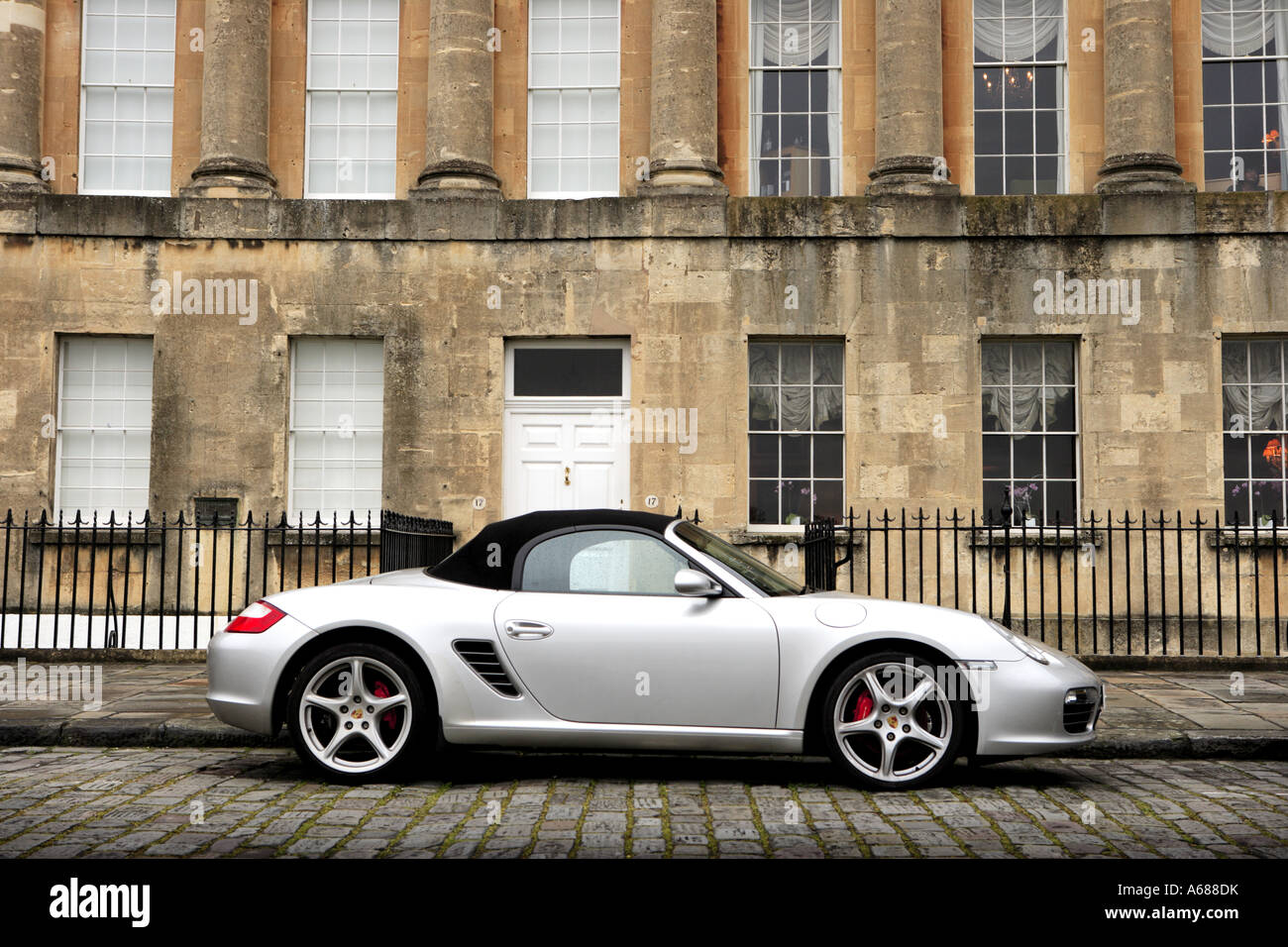Porsche Outside Royal Crescent in Bath England Stock Photo - Alamy