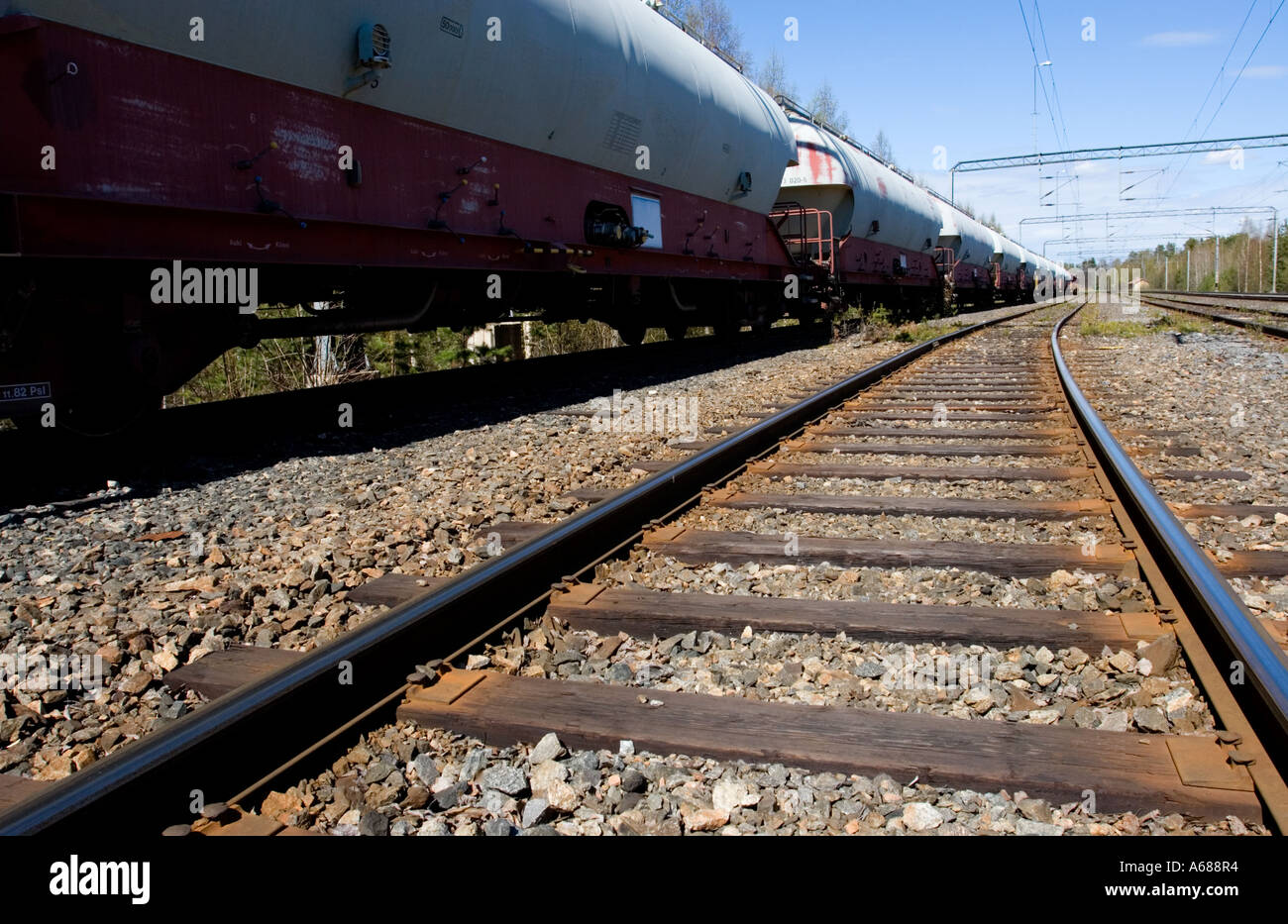 Long chemical tanker train hi-res stock photography and images - Alamy