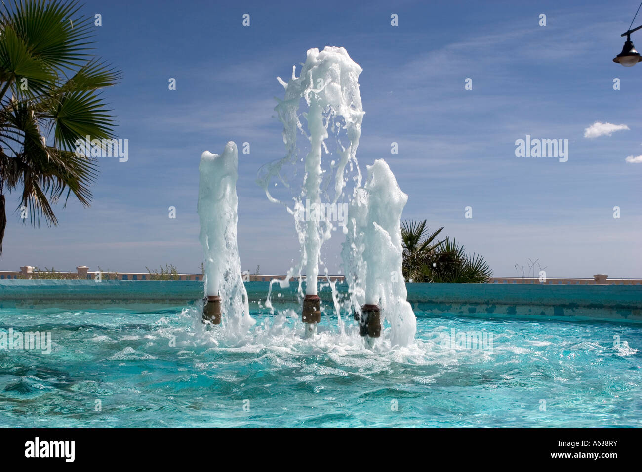 decorative fountain by the sea Stock Photo - Alamy