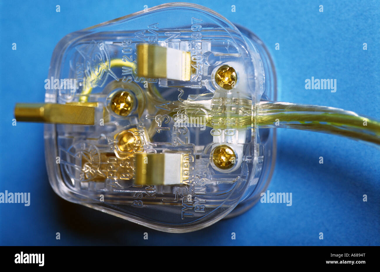 British domestic 3-pin electrical plug Stock Photo - Alamy