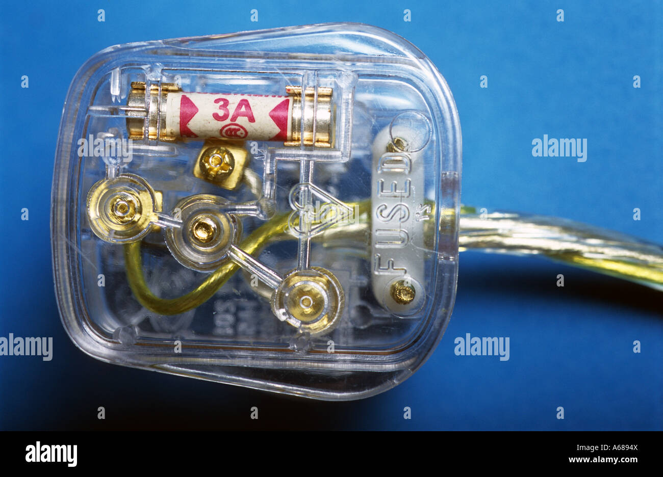 British domestic 3-pin electrical plug Stock Photo - Alamy