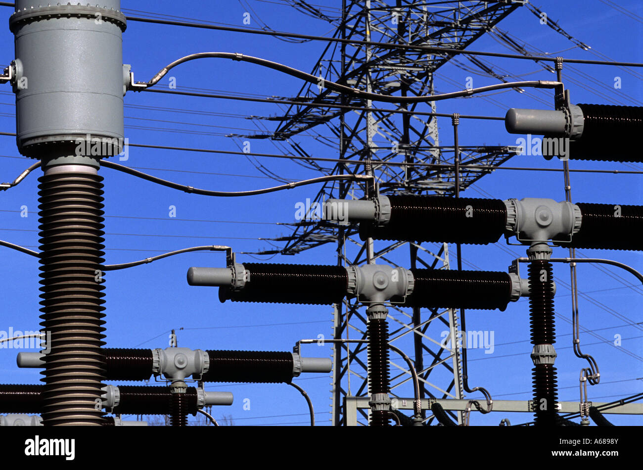 electricity substation in Solingen, North Rhine Westphalia, Germany ...