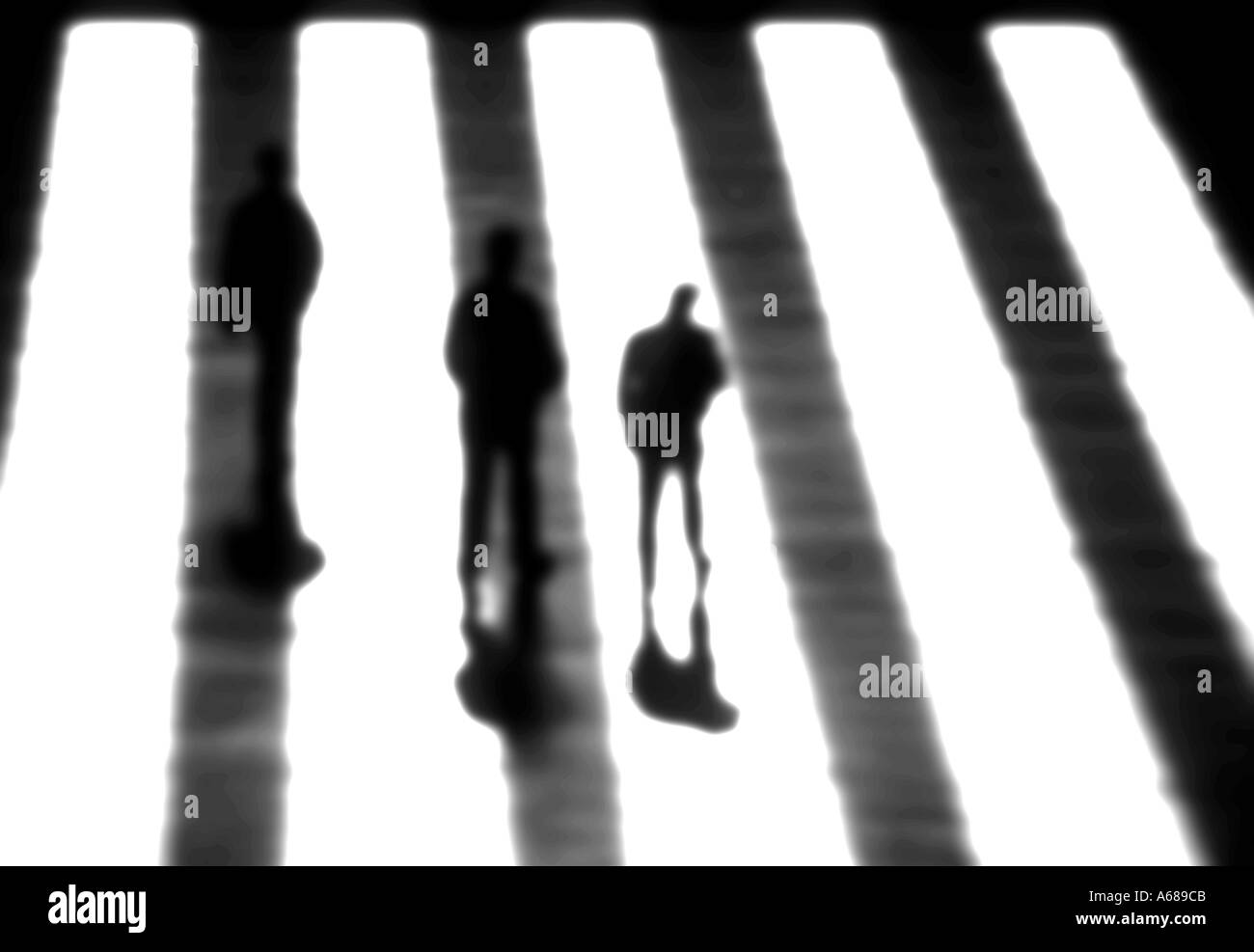 Back lit silhouettes of people out of focus Stock Photo - Alamy