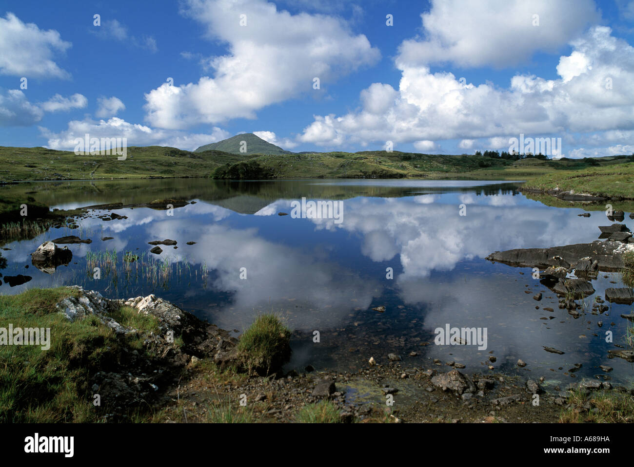 calm waters on an irish inland lake, beauty in nature Stock Photo - Alamy