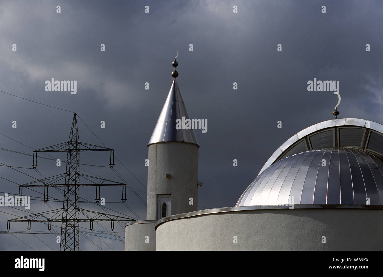 Newly built Mosque in Leverkusen, North Rhine Westphalia, Germany Stock ...